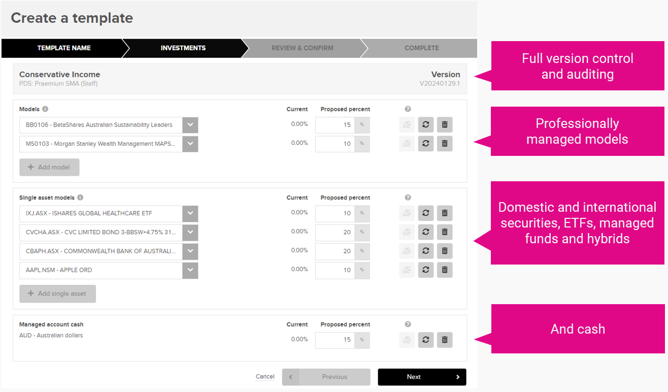 Praemium - Rebalancing portfolios with investment templates