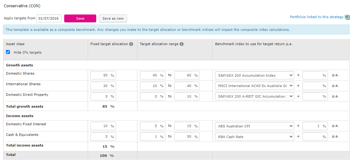 Praemium - Using templates to apply asset allocation strategies to your ...